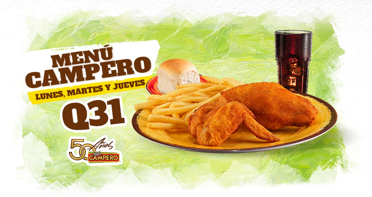 Disfruta el sabor Campero, a domicilio o para llevar - Pollo Campero